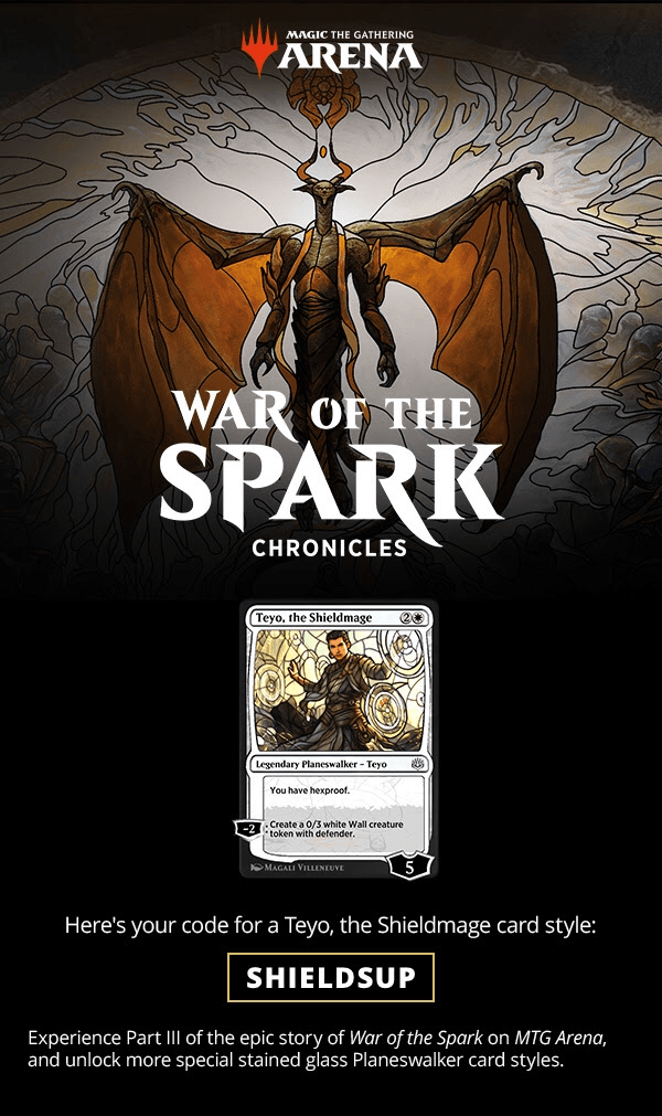 New Free Promo Code: ShieldsUp • MTG Arena Zone